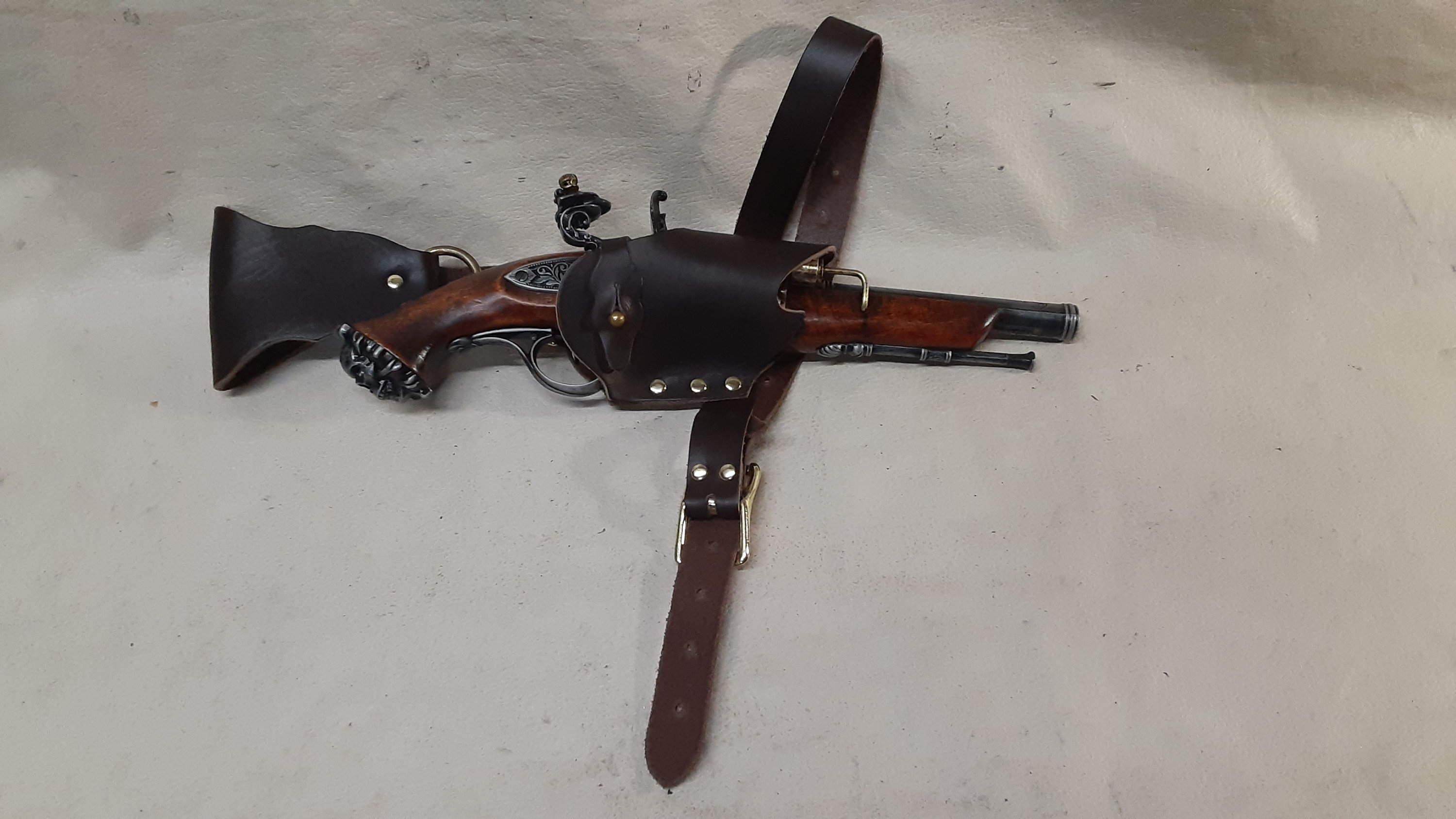 18th Century Non-Firing Aged Steampunk Jolly Roger Aether Flintlock ...