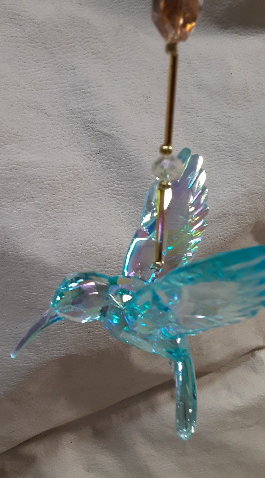 Gold Themed Acrylic Crystal Hummingbird Sun Catcher in 7 Different ...