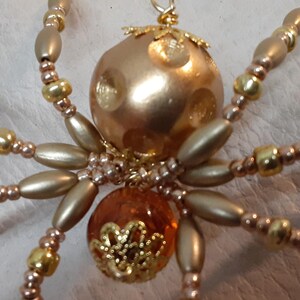 Steampunk Beaded Gold Dimpled Spider - Etsy