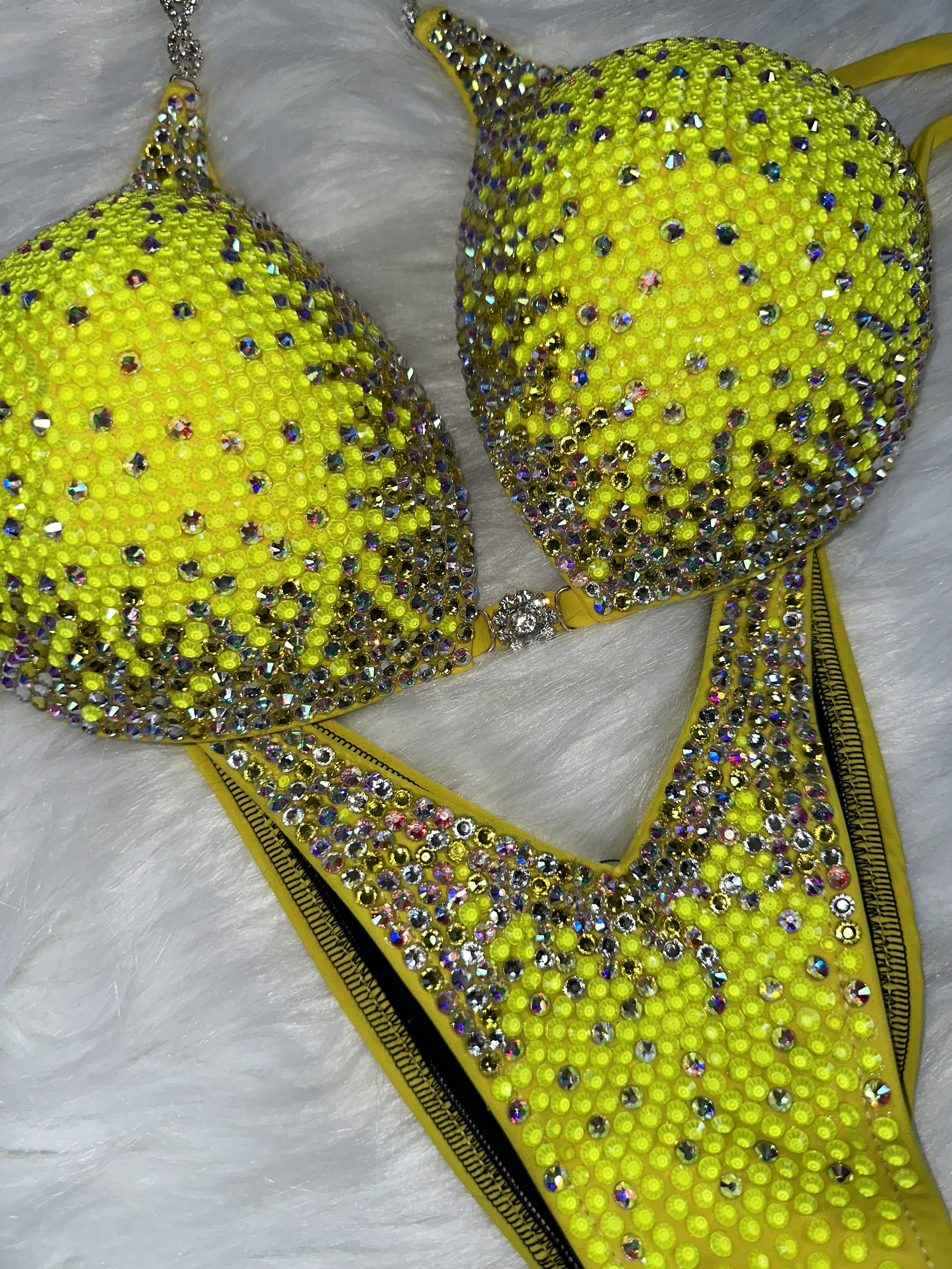 Yellow Neon Fitness Competition Suit - Etsy