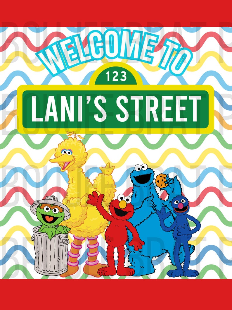 Customizable Sesame Street Party Sign 18x24 - Etsy