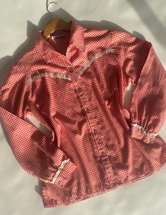red checkered shirt 70s - Gem