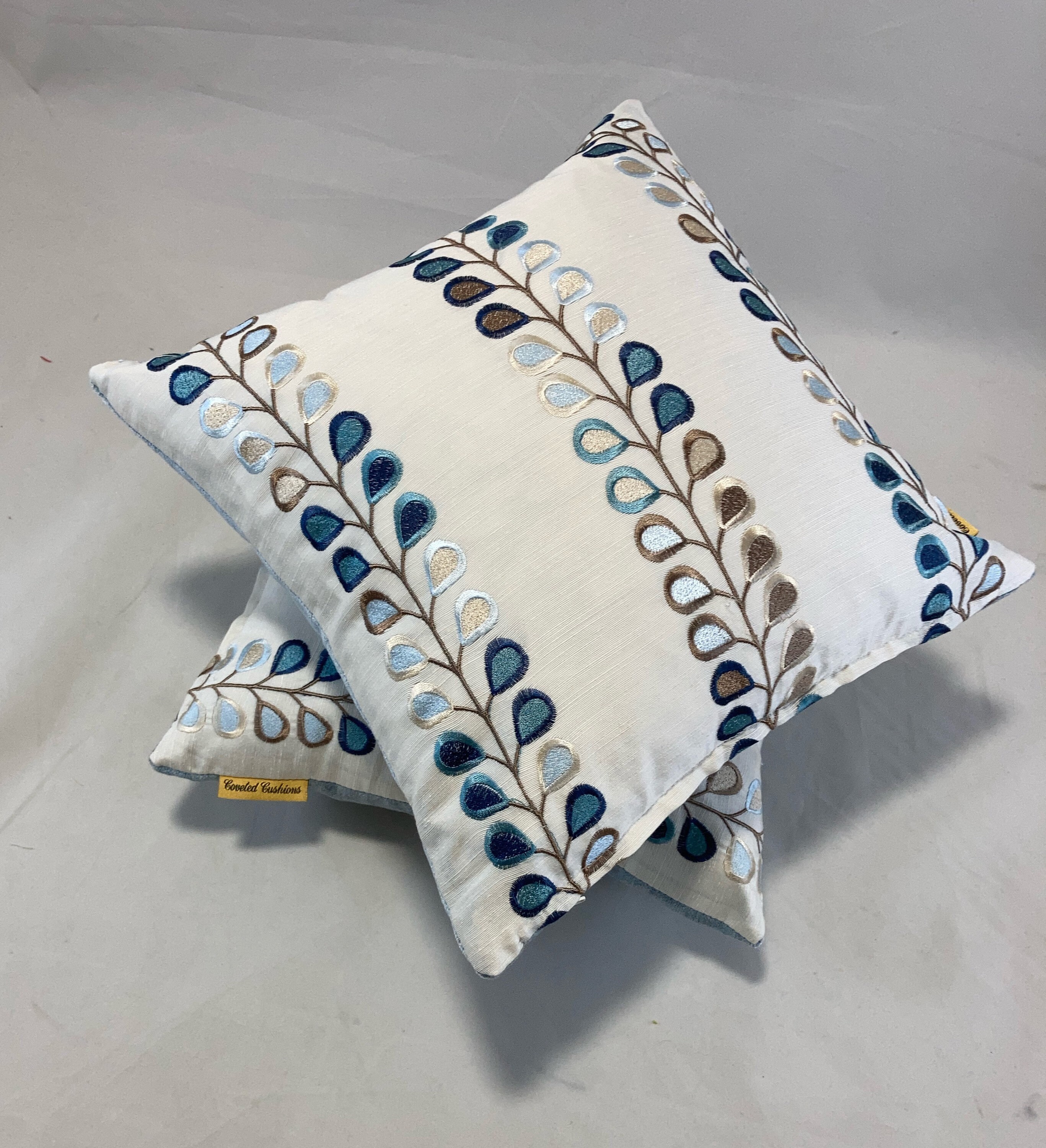 Designer Cushion Dainty Ivory With Twig Embroidered Cushions - Etsy