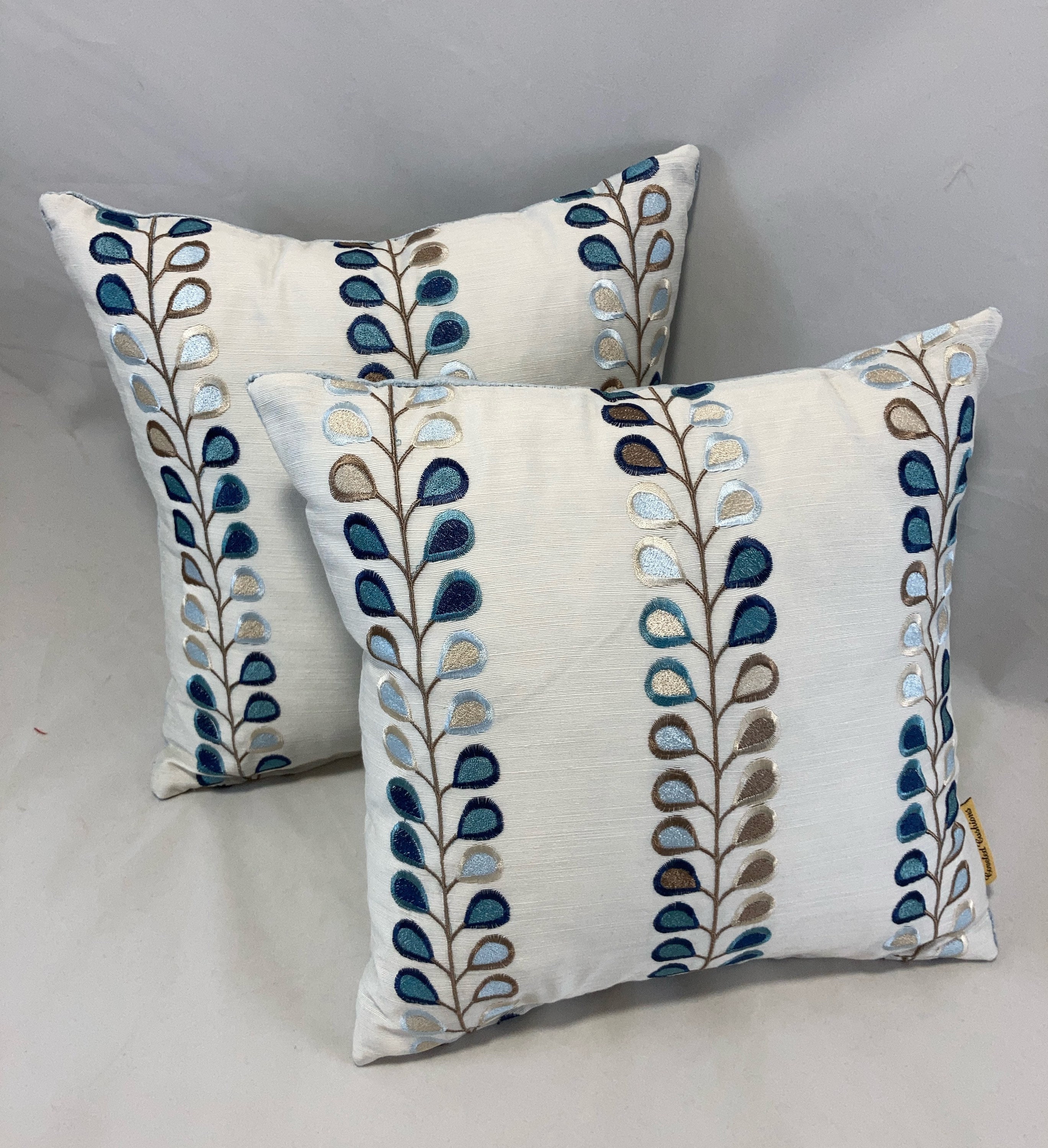 Designer Cushion Dainty Ivory With Twig Embroidered Cushions - Etsy