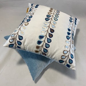 Designer Cushion, Dainty, Ivory With Twig Embroidered Cushions With ...