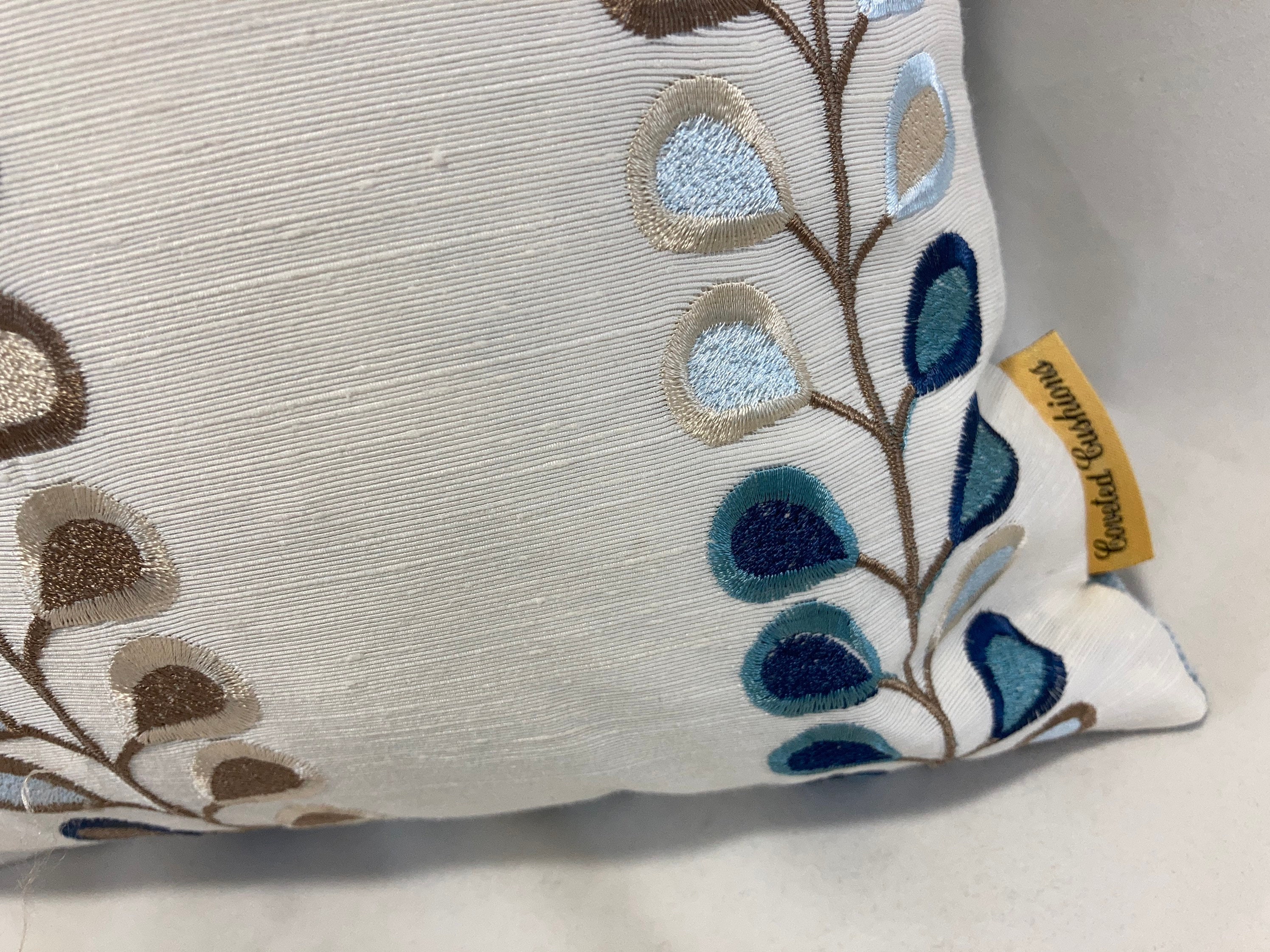 Designer Cushion Dainty Ivory With Twig Embroidered Cushions - Etsy