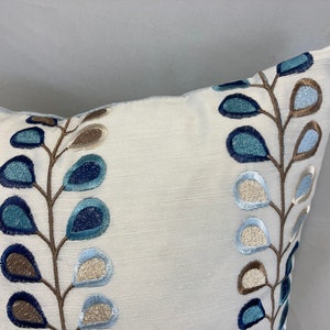 Designer Cushion, Dainty, Ivory With Twig Embroidered Cushions With ...