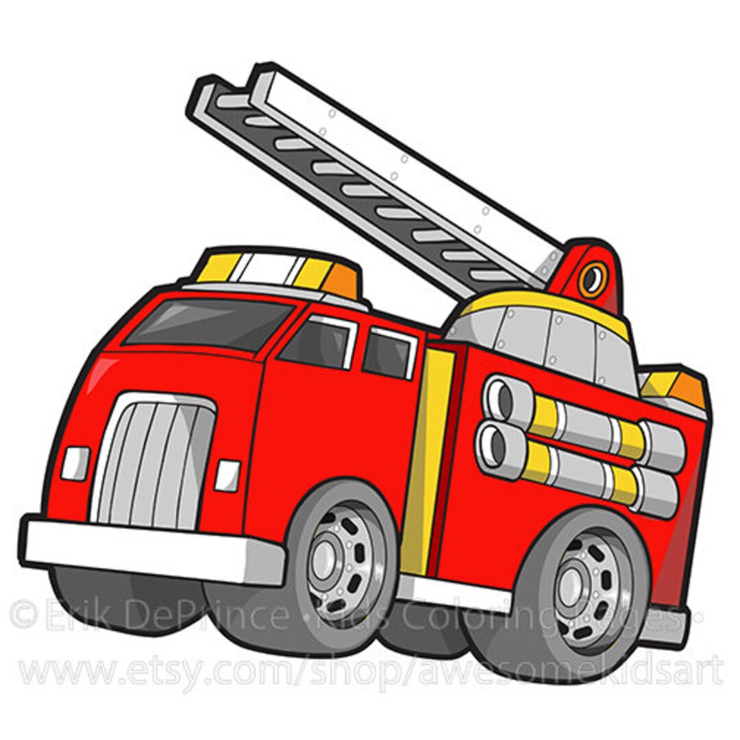 Clipart of a Fire Truck Commercial Use Extended License!!! - Etsy
