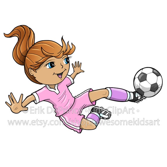 Clipart of a Soccer Player Commercial Use Extended License - Etsy
