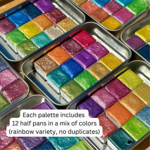 Handmade Shimmering Watercolors - Set of 12 - Sparkling Paint - Etsy