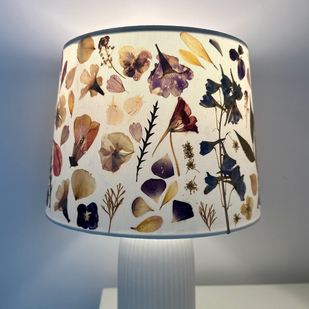 Pressed Flower Lampshade Small Lampshade Made With Real Flowers Great ...