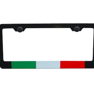 Italy Italian Flag License Plate Frame Black High Grade 304 - Etsy
