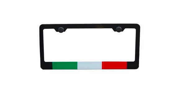 Italy Italian Flag License Plate Frame Black High Grade 304 | Etsy