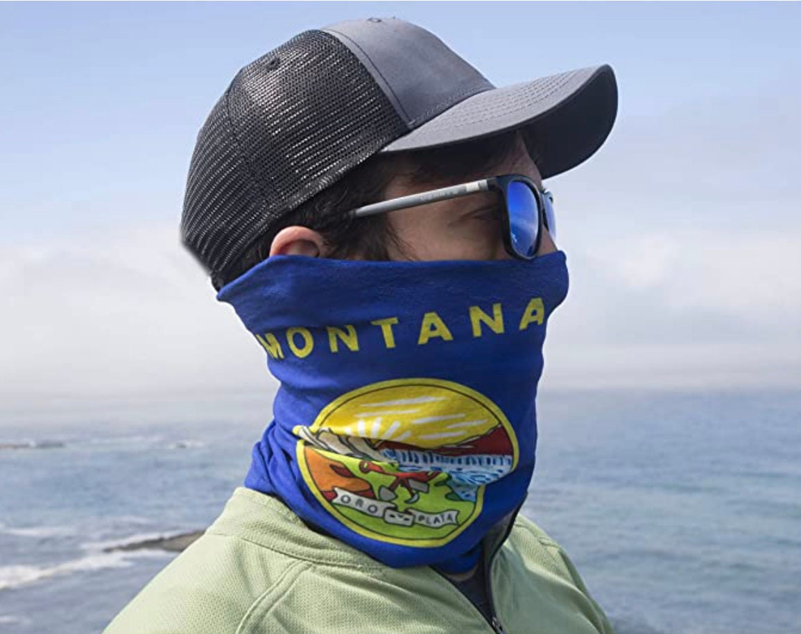 International Tie Montana State Flag Face Mask Bandana - Etsy