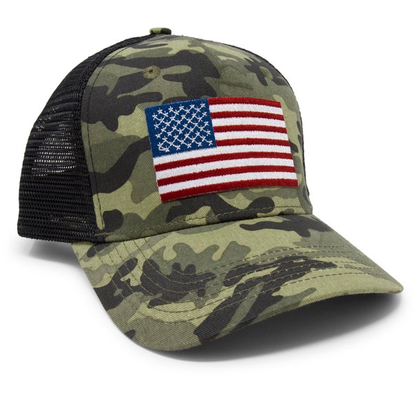 American Flag Baseball Cap Camouflage - Etsy