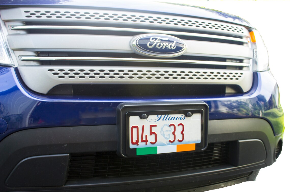Ireland Irish Flag License Plate Frame Black High Grade 304 Stainless ...