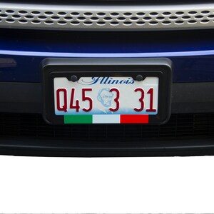 Italy Italian Flag License Plate Frame Black High Grade 304 - Etsy