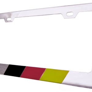 Germany German Flag License Plate Frame Chrome Stainless - Etsy