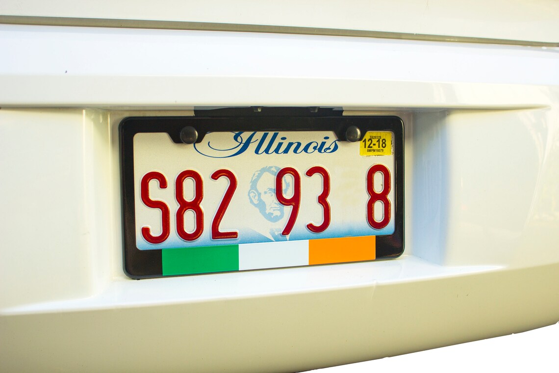 Ireland Irish Flag License Plate Frame Black High Grade 304 Stainless ...