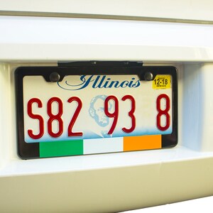 Ireland Irish Flag License Plate Frame Black High Grade 304 Stainless ...