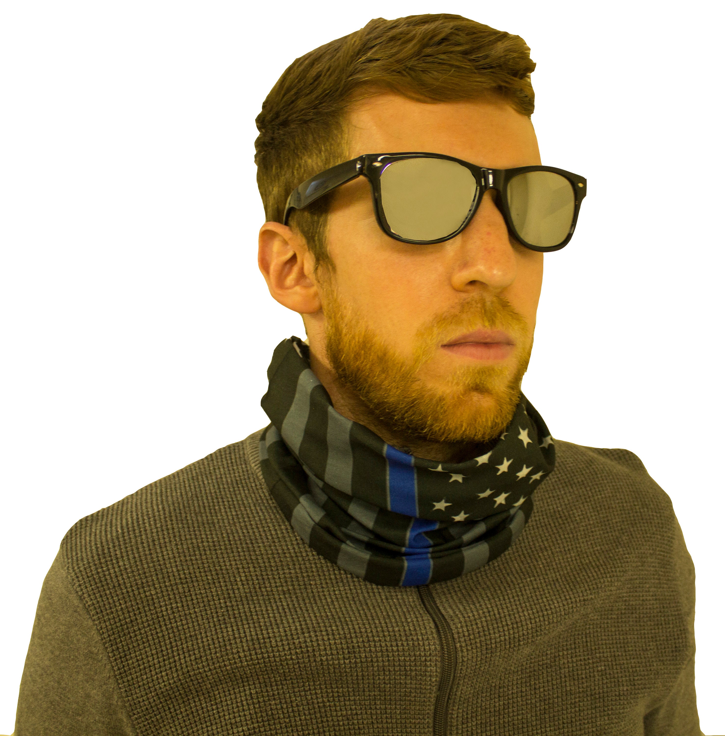 Thin Blue Line Multifunctional Face Shield, Scarf, Sunmask, Balaclava ...