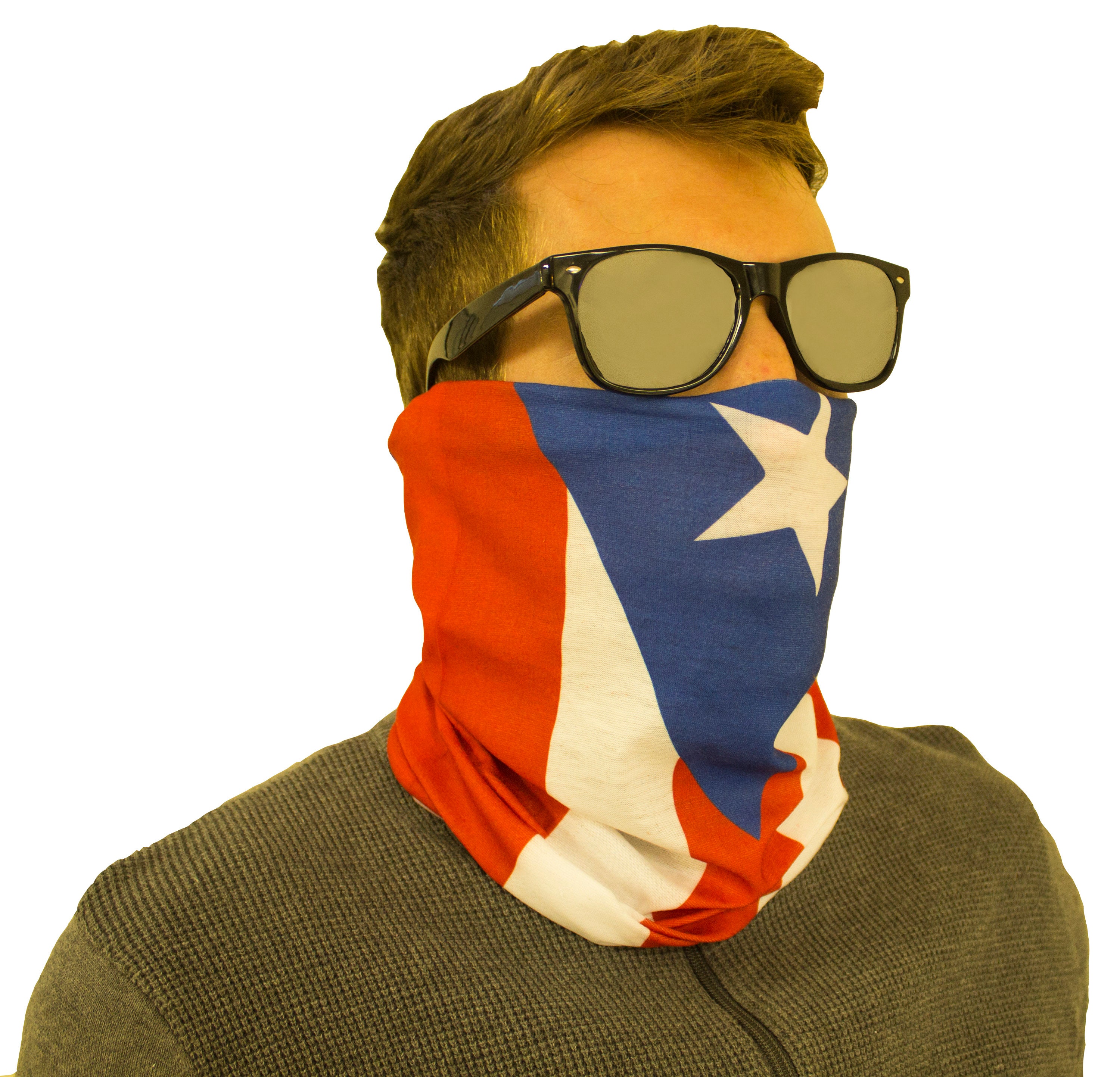 Puerto Rico Flag Multifunctional Face Shield, Scarf, Sunmask, Balaclava ...