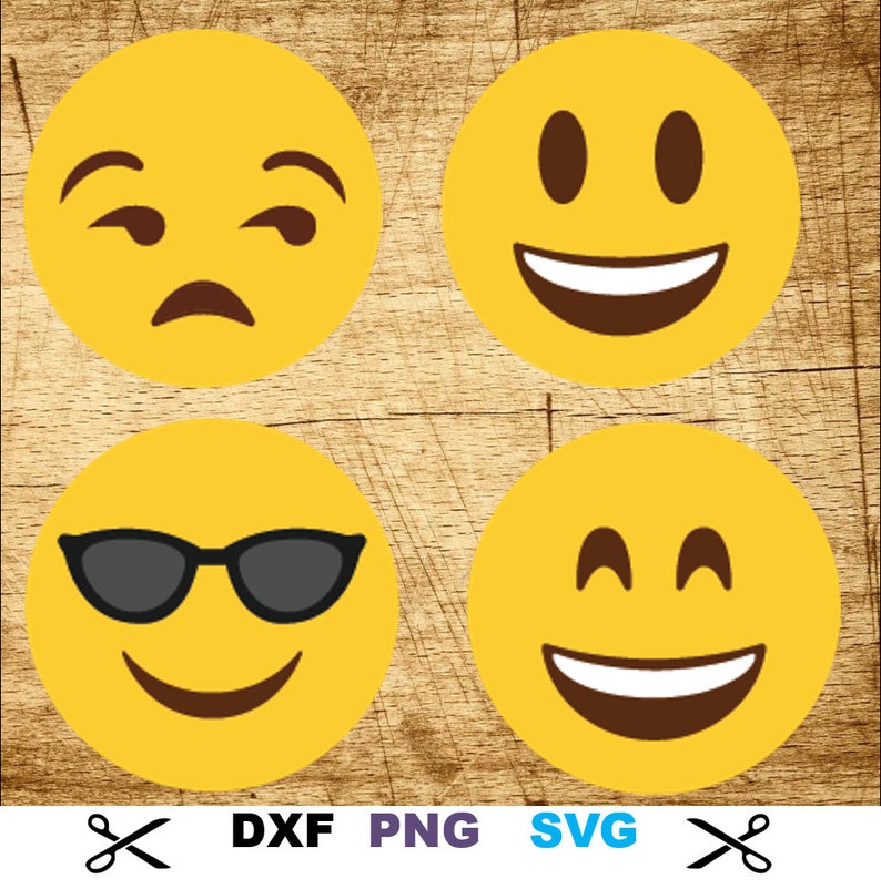10 Emoji Monogram Digital Art SVG PNG DXF Font File Silhouette Studio ...