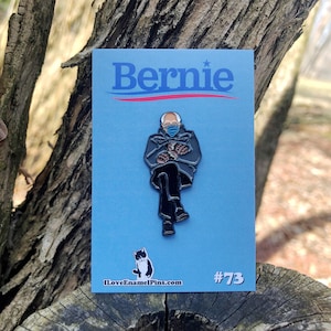 Bernie Sanders in Mittens 1.5" Enamel Pin - Bernie Sanders Meme - Gifts ...