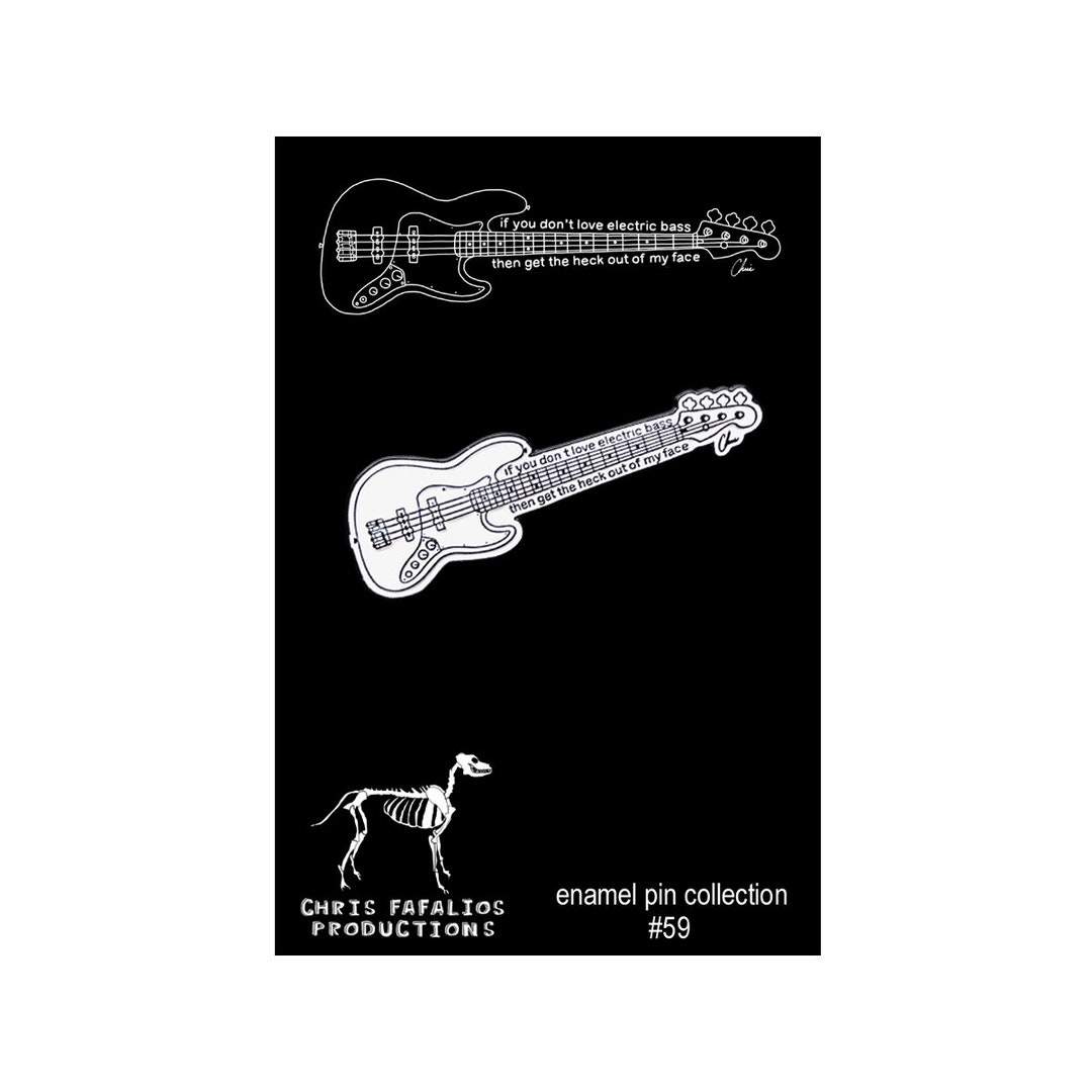 Electric Bass Enamel Pin - 1.5" LIMITED EDITION Bass Guitar Pin - Gift ...