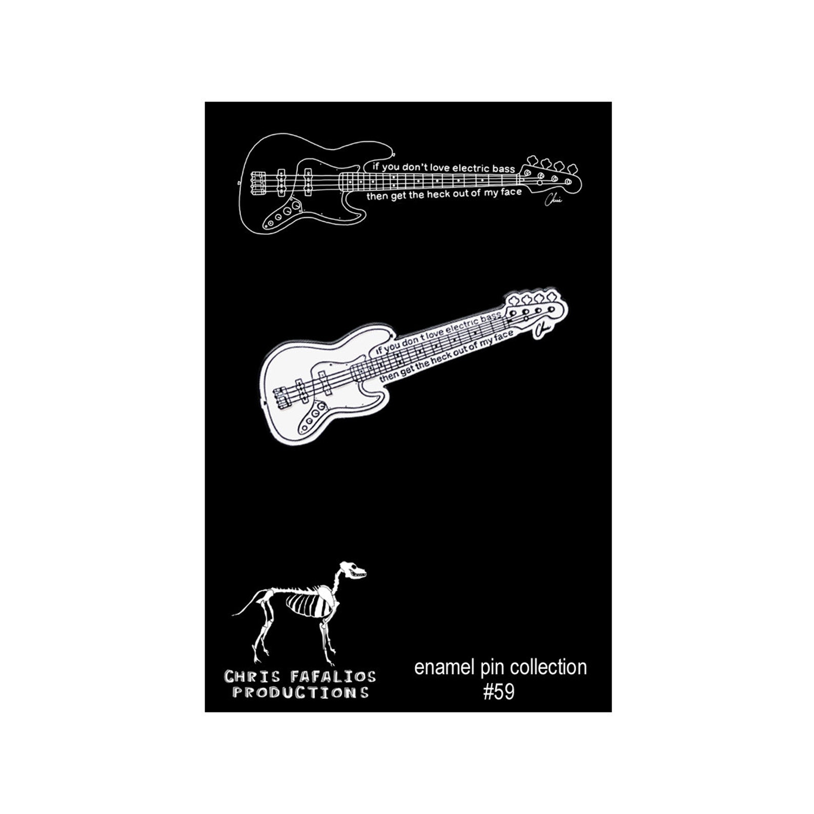 Electric Bass Enamel Pin 1.5 LIMITED EDITION Bass Guitar Pin Gift for ...