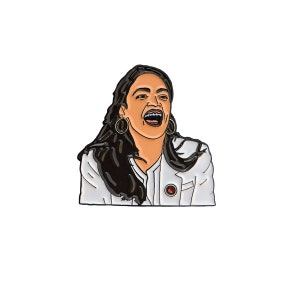 Alexandria Ocasio-cortez Enamel Pin LIMITED EDITION AOC - Etsy
