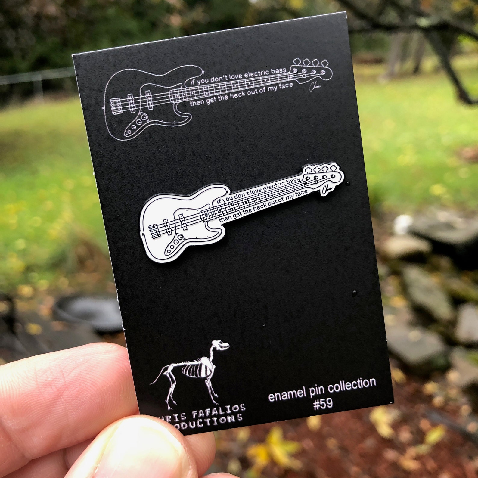 Electric Bass Enamel Pin 1.5 LIMITED EDITION Bass Guitar Pin Gift for ...
