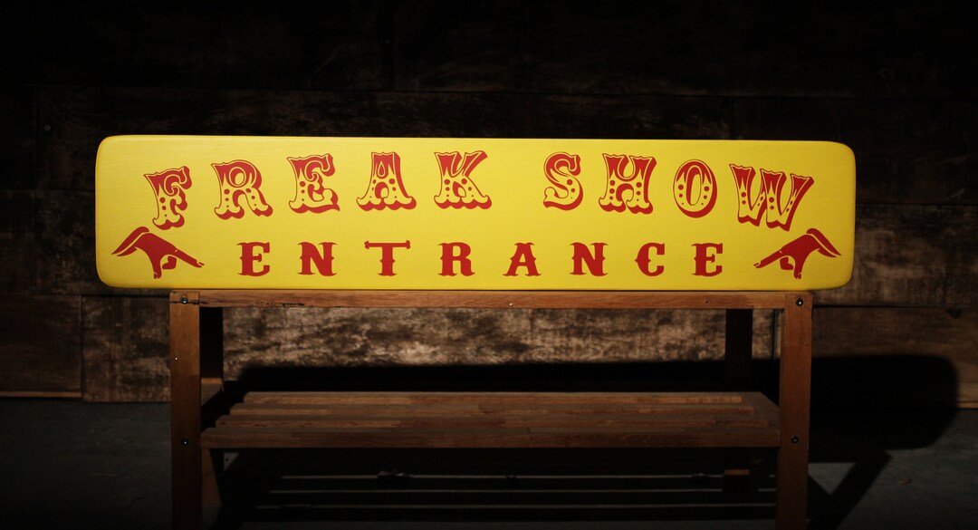 Freak Show Vintage Circus Wood Sign Oddities Curiosities Carnival Retro ...