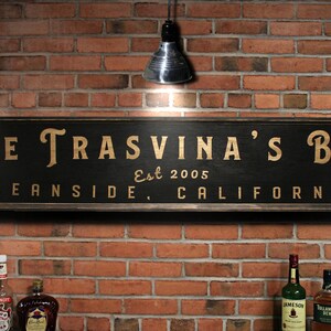 Personalized BAR SIGN Custom Bar Sign for Home Bar Wood Bar - Etsy Canada
