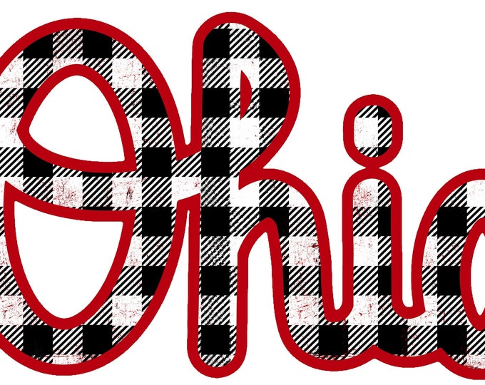 Buffalo Plaid Ohio PNG - Etsy