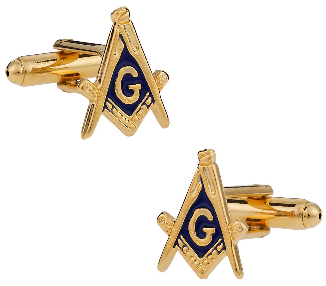 Men's Masonic Cuff Links Masonic Cufflinks in Gold-plate Made in USA ...