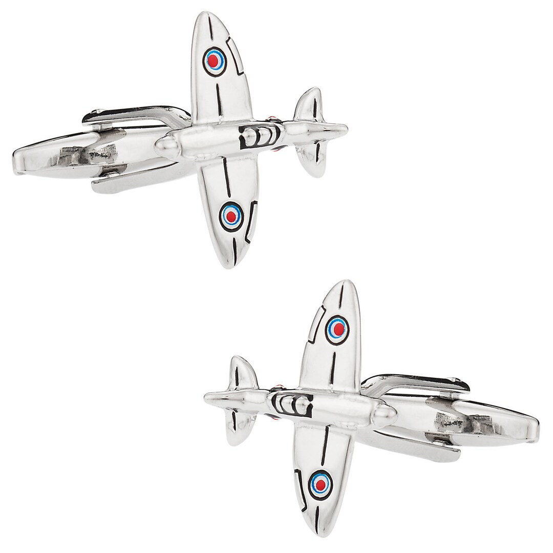 Spitfire Plane Airplane Aviation Cufflinks With Presentation Gift Box ...