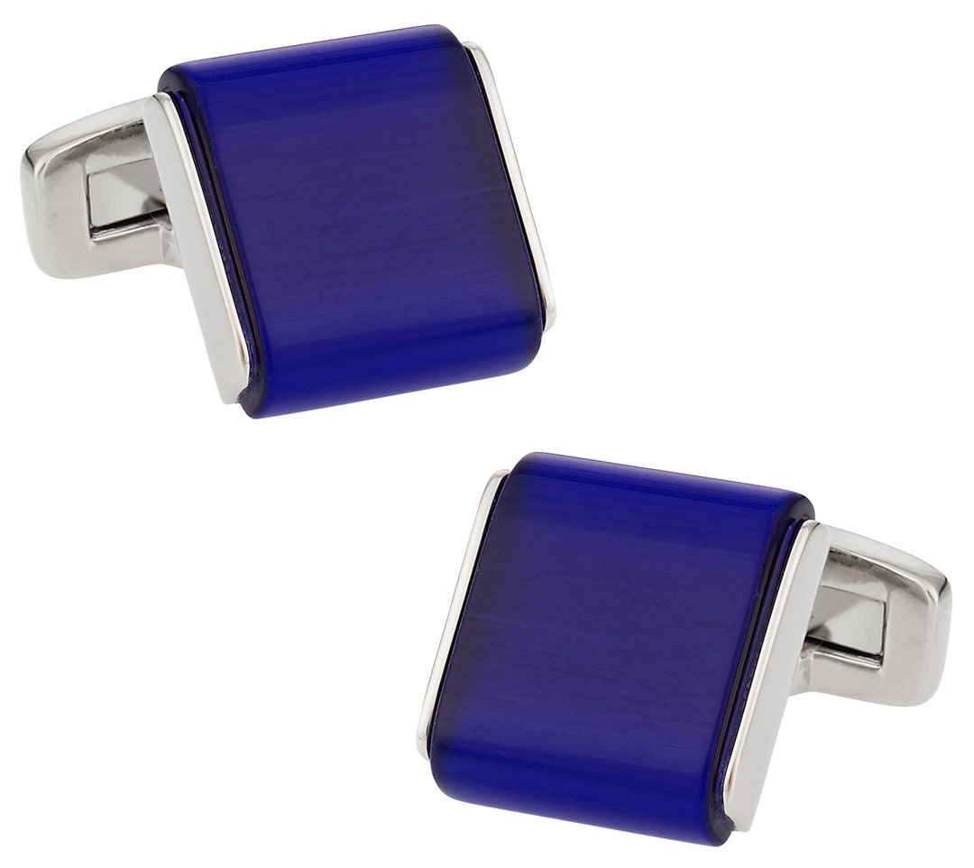 Royal Blue Cufflinks With Gift Box Ready to Gift Mens - Etsy