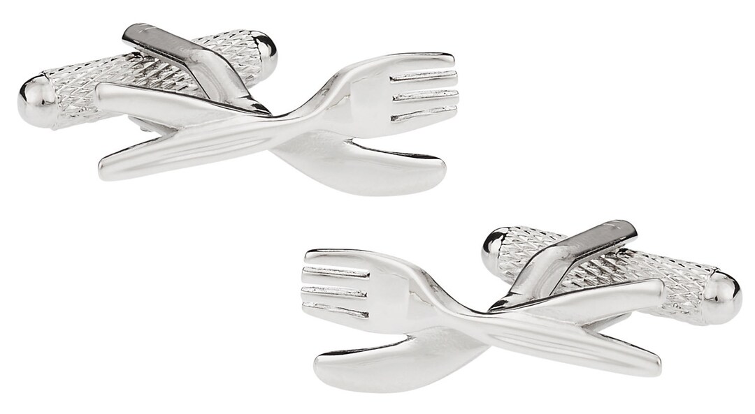 Knife and Fork Cutlery Cufflinks Chef Foodie Cook Restaurant - Etsy