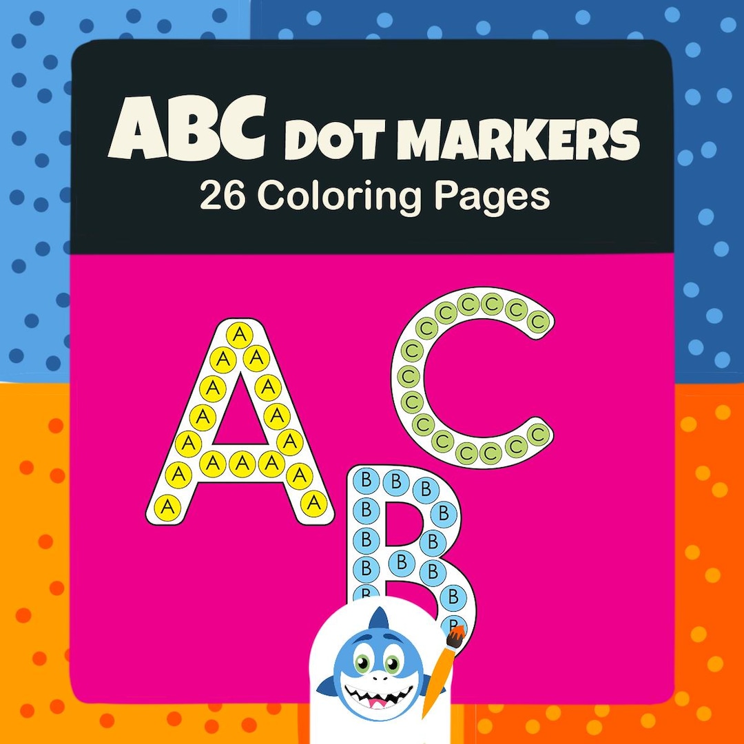 ABC Dot Markers Activity Coloring Book PDF - Etsy