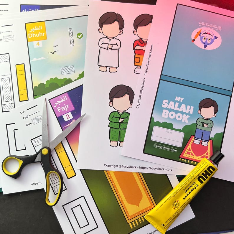 My Salah Pop up Book Paper DIY (boys) - Etsy