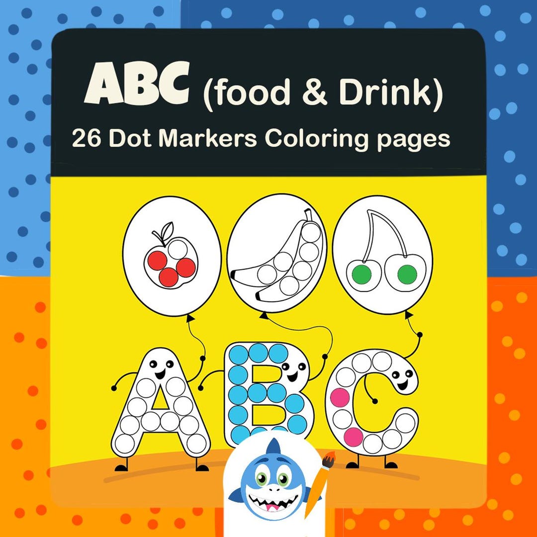 ABC Food & Drink for Dot Marker Coloring Pdf - Etsy
