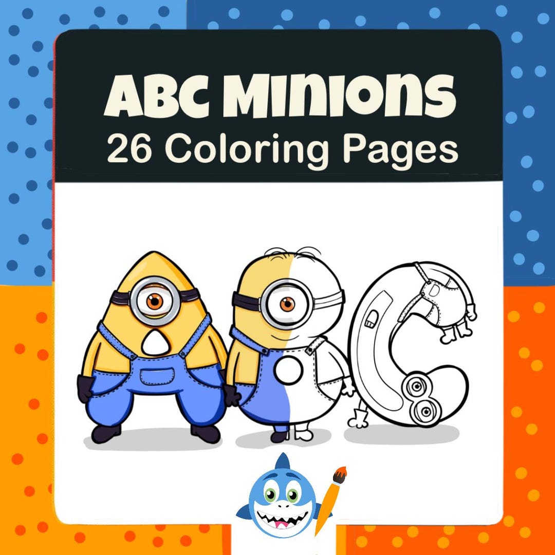 ABC Minions Coloring Pages | Despicable Me Alphabet Characters - Etsy