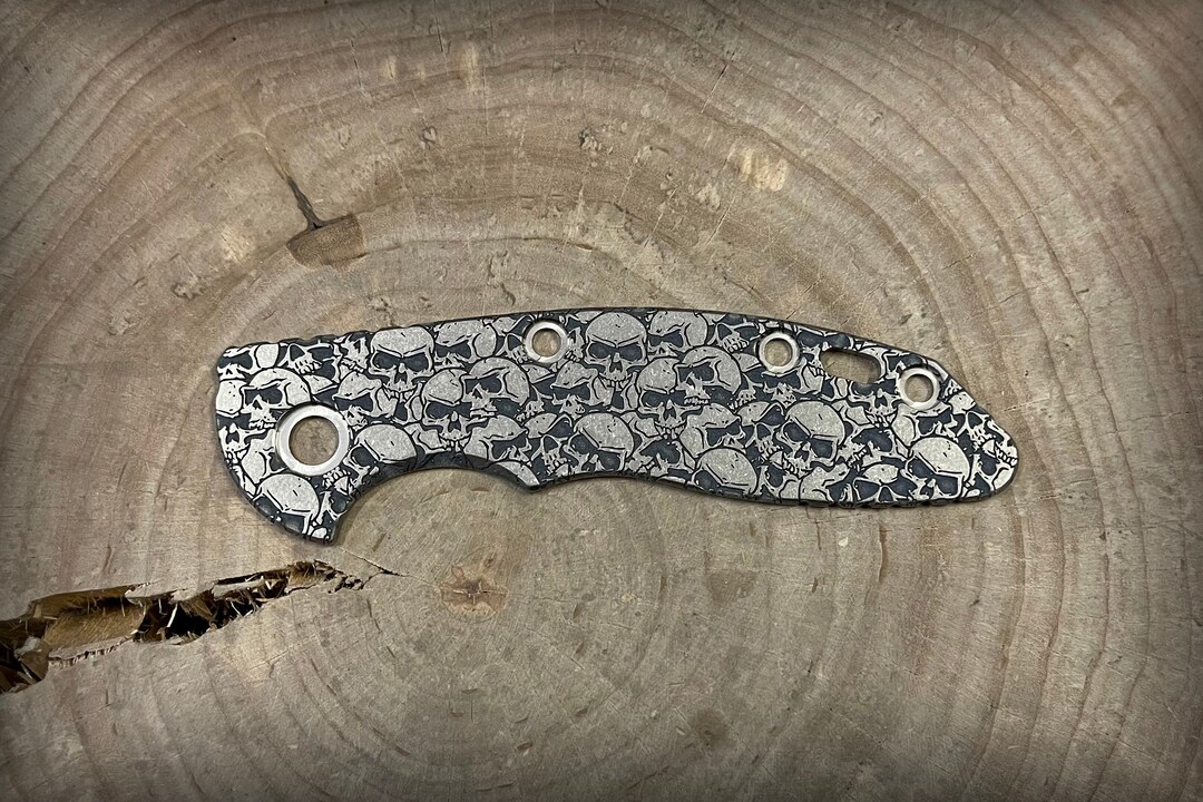 Handmade Scales With Custom skulls Design for the Hinderer XM-18 3 ...
