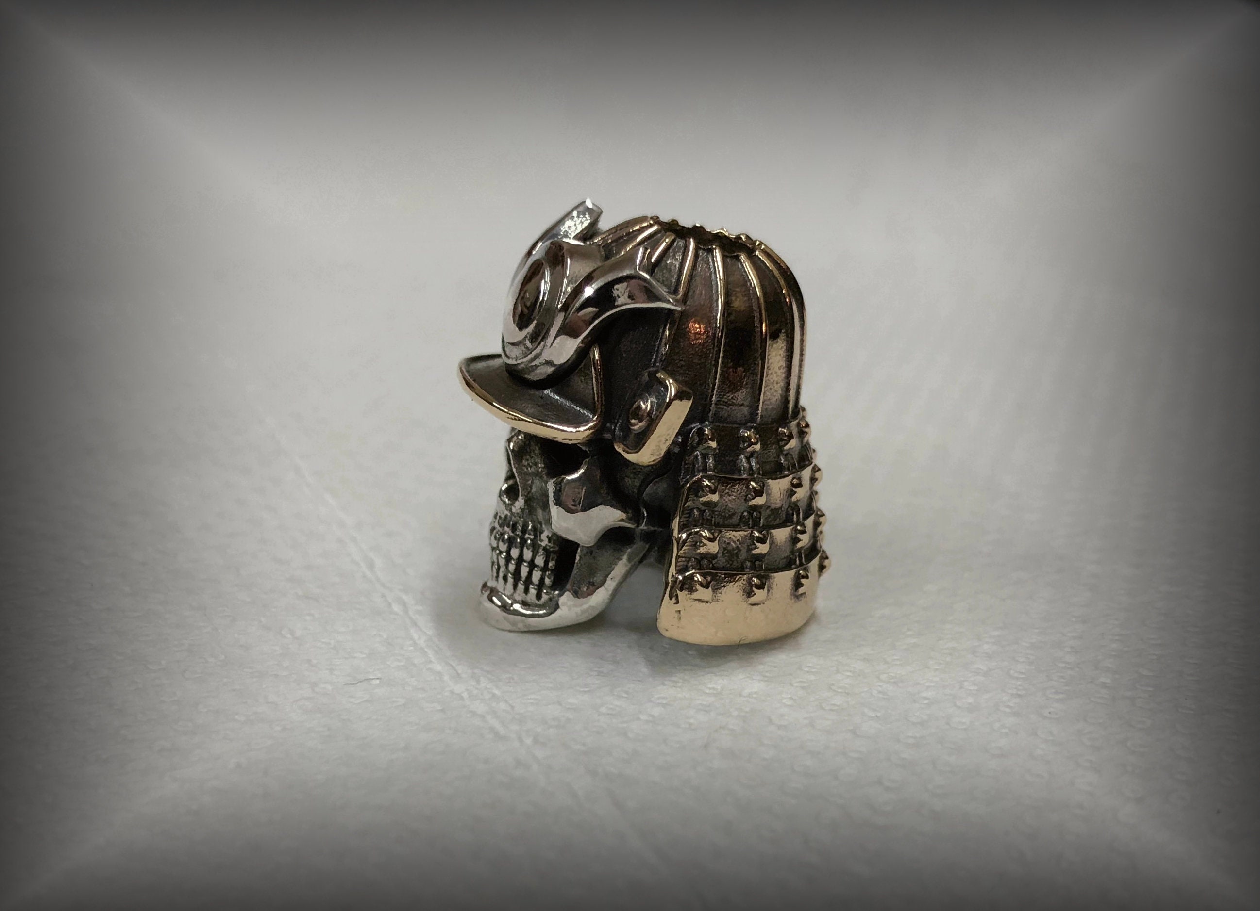 Handmade Silver Samurai Skull Bead, Paracord Lanyard Bead - Etsy