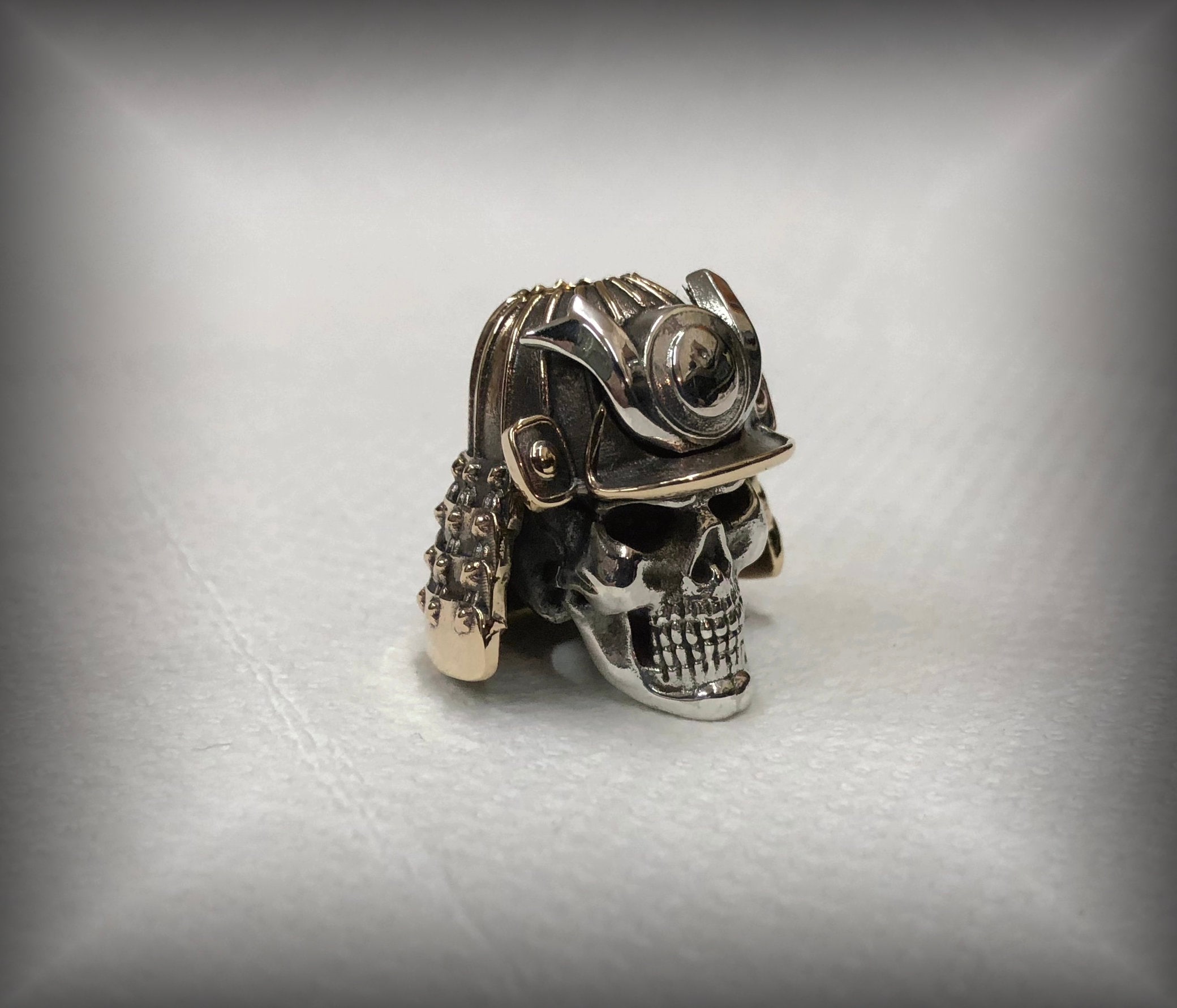 Handmade Silver Samurai Skull Bead, Paracord Lanyard Bead - Etsy