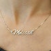 925 Silver Custom Made Name Necklace - Cursive Melissa - Etsy