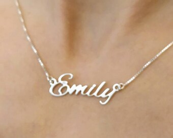 Emily Name Necklace - Etsy