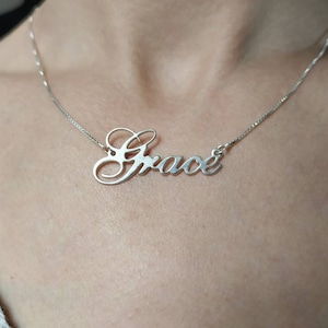925 Sterling Silver Name Pendant - Personalized Name - Silver Name ...
