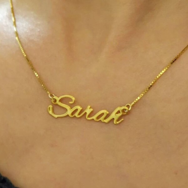 Sarah Name Necklace - Etsy